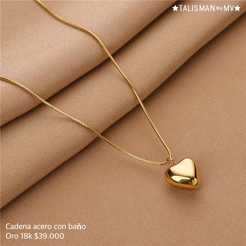 Collar acero con baño oro 18k – Talisman by MV